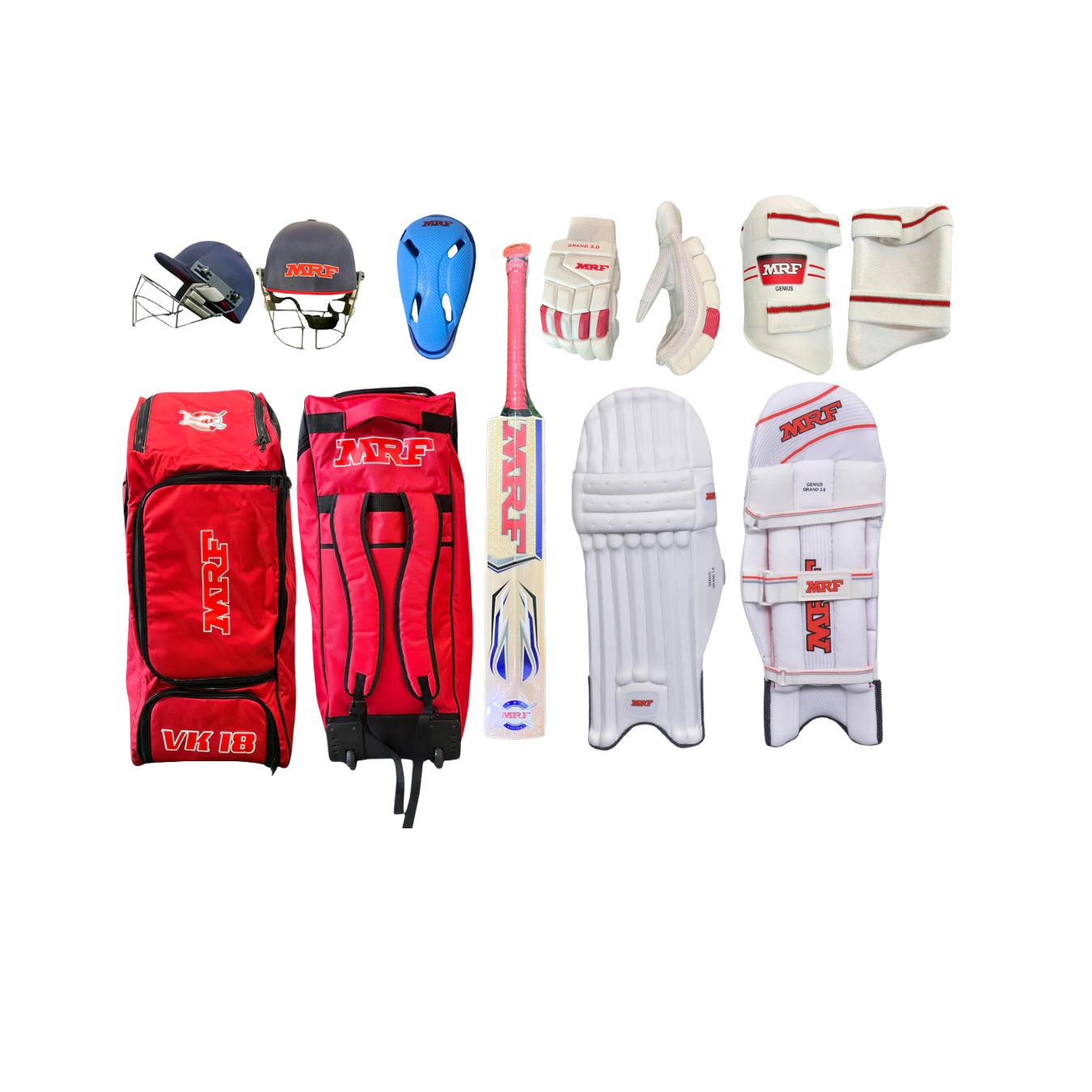 Cricket Kit, MRF Legend VK 18 SR Cricket Adult Kit Bag Complete Set wi ...