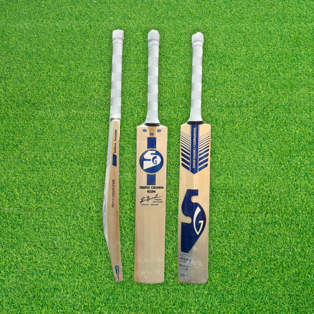 SG Triple Crown Icon English Willow Cricket Bat- SH – CricketArabia