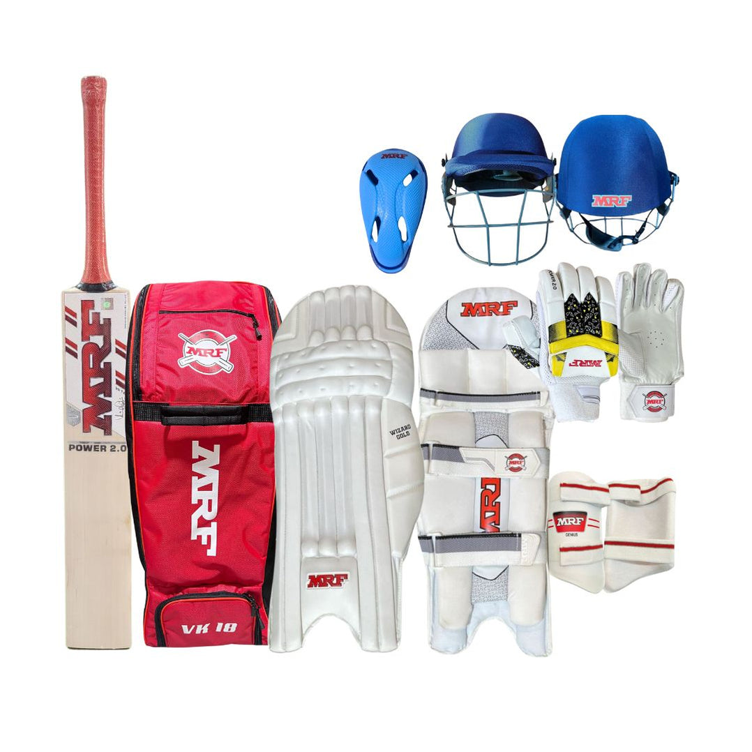 MRF Power English Willow Cricket Kit Set - Complete Cricket Set for Ad ...